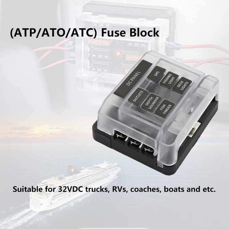 6-way ATC Type Quick Terminal Connect Fuse Box with Fault Indicator ...