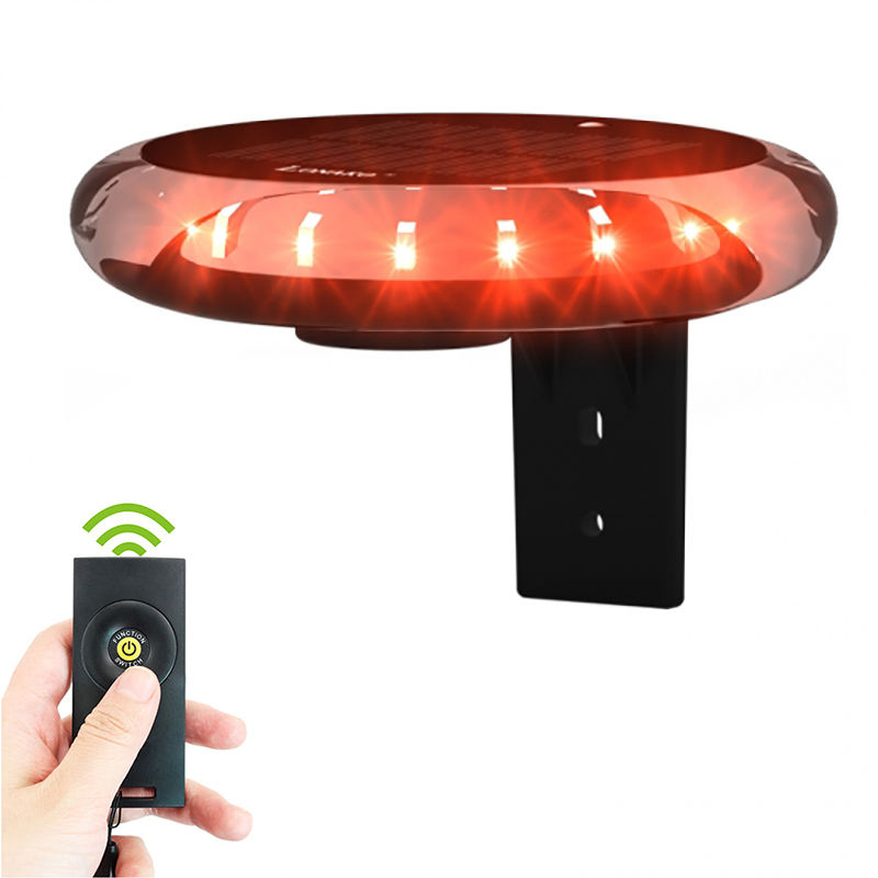 Amomd IP67 Red round LED Light Solar-Powered Navigation Flash Marine ...