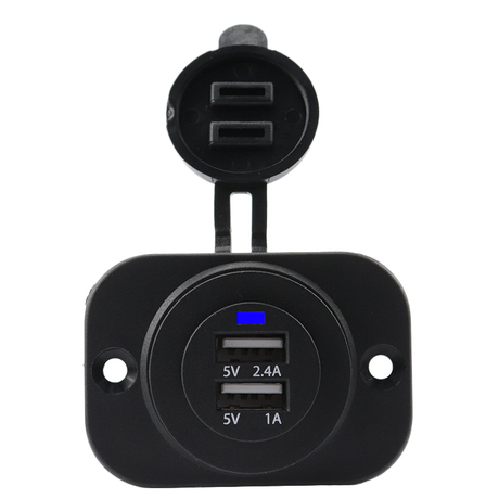 Wholesale Amomd 12V/24V Dual Port 2.4A 1A Usb Charger Socket with Mount ...