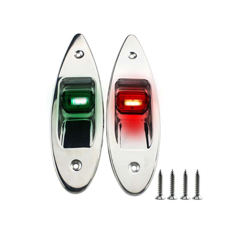 12V Green/Red LED Side Bow Signal Lights for Yachts Marine Boat ...