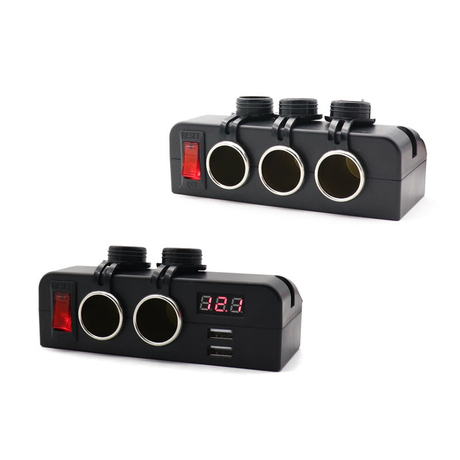 2/3 Hole 12V DC Power Supply Outlet Box Patented RV Car Truck Cigar ...