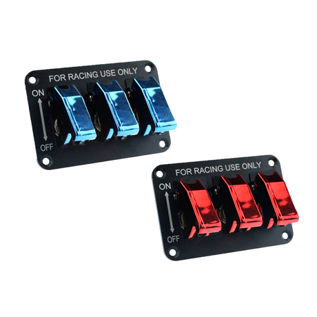 3 Gang 12v DC Carbon Fiber Race Car Rocker Toggle Switch Panel - Buy ...