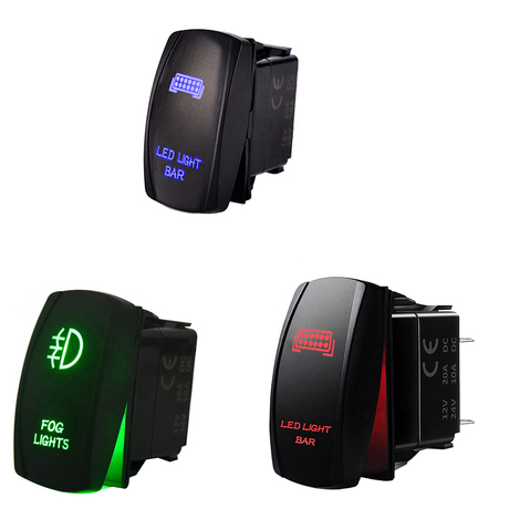 Custom Pattern 2 Lens 5 Pin Marine RV Laser Etching Carling Style ...