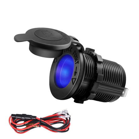 Amomd 12V Car RV Boat Ship Waterproof Power Supply Outlet Socket With ...