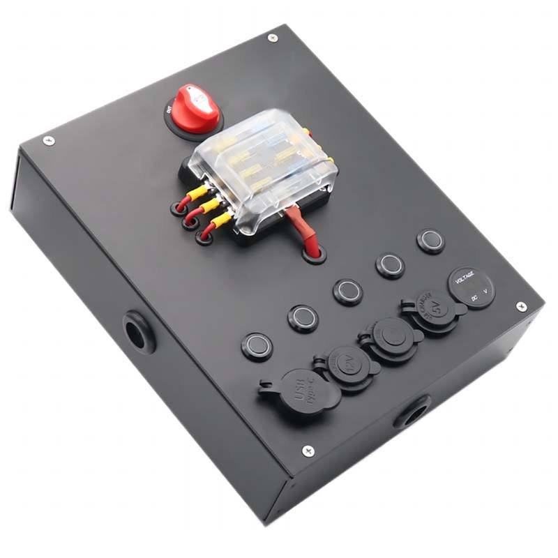 Amomdpower Aluminum Alloy 12V/24V 4WD RV Outdoor Camping Control Box CE ...