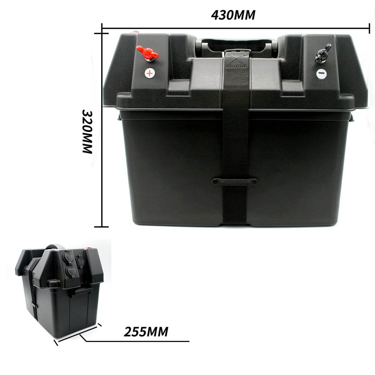 Black Empty Battery Box for 12v Battery - Buy Black Battery Box, 12v ...